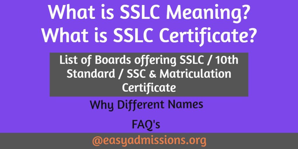 SSLC Meaning What Is SSLC Certificate EASYADMISSIONS ORG